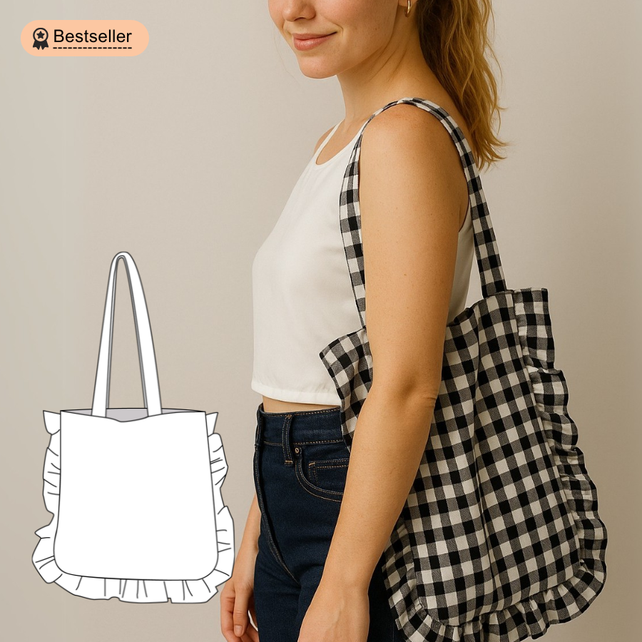 Ruffle Tote Bag Sewing Pattern | Beginner Friendly | Mercy Makes